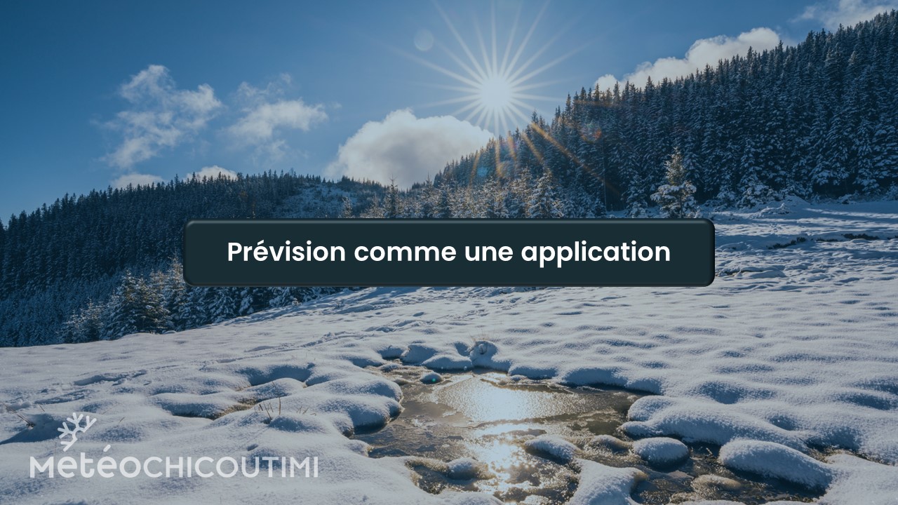 Prévisions comme une app. - Météo Chicoutimi