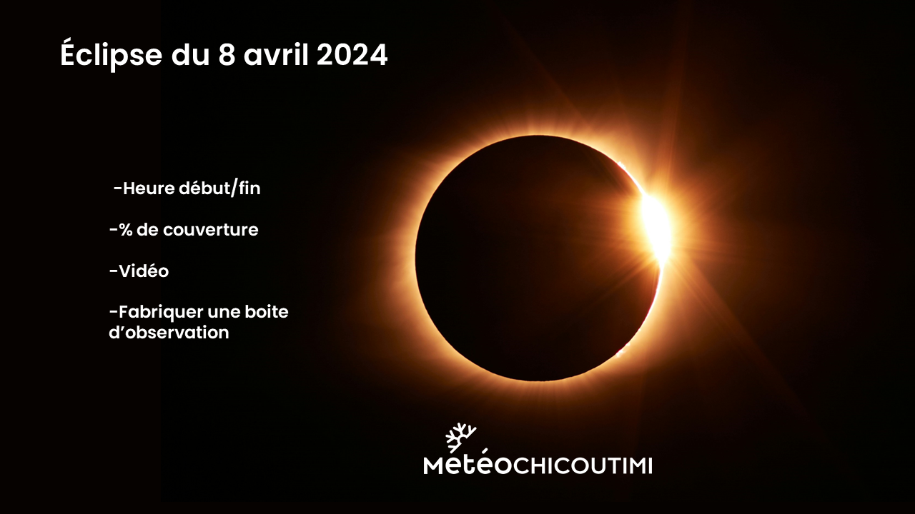 Éclipse solaire du 8 avril, dans la région - MétéoChicoutimi