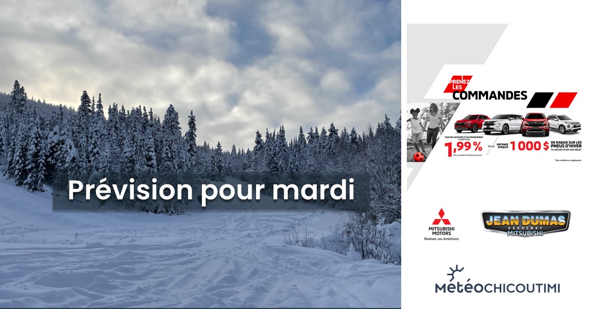 Mise à jour, prévision pour mardi 3 décembre - MétéoChicoutimi